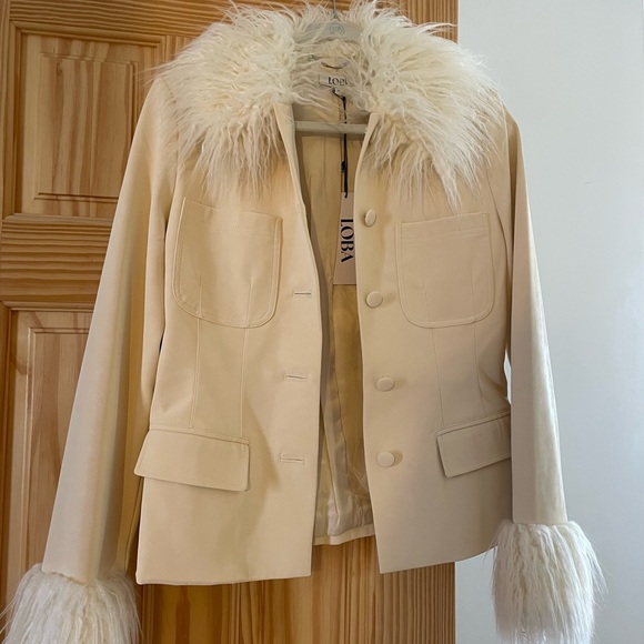 REVOLVE | Jackets & Coats | Loba Anabella Faux Leather Jacket In Off ...